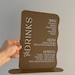 Wave Drinks Menu Sign | Acrylic + Laser | Minimalist | Wedding | the ...