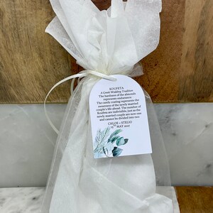 Koufeta A Greek Wedding Tradition Tags Five Sugared Almonds Olive ...