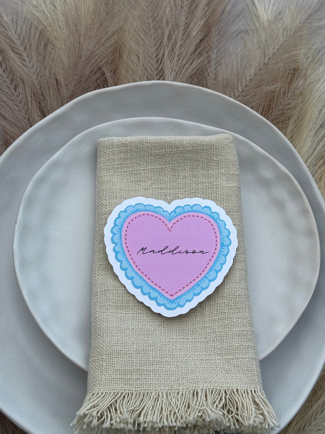 Heart Name Cards Wedding | Place Cards, Table Seating | Hens Party ...