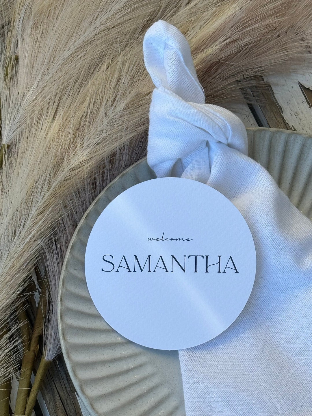 Circle Name Place Cards | Wedding, Bridal, Baby Shower, Birthday Party ...