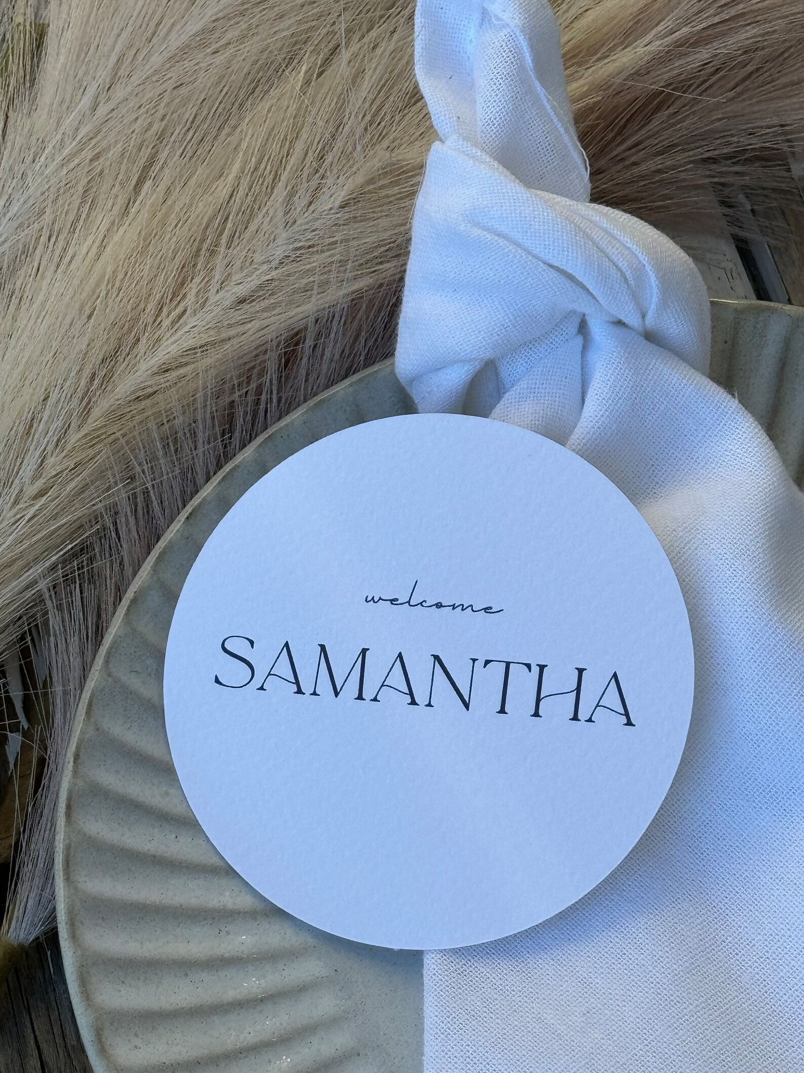 Circle Name Place Cards | Wedding, Bridal, Baby Shower, Birthday Party ...