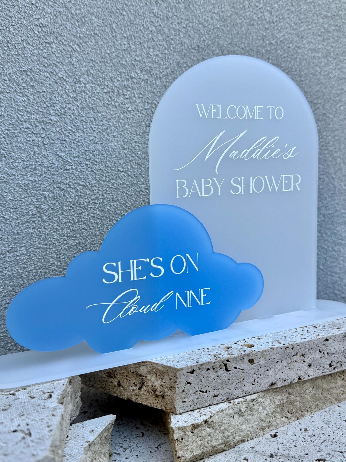 Cloud Welcome Sign | She's on Cloud Nine | Double Sign | Acrylic ...