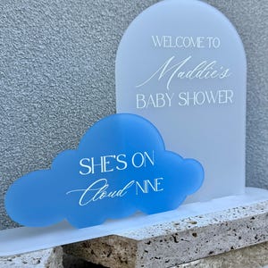 Cloud Welcome Sign | She's on Cloud Nine | Double Sign | Acrylic ...