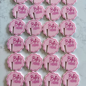 Wave Drink Tags Acrylic Stemless | Hens | Scallop, Circle, Squiggle ...