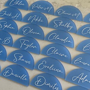 Semi Circle Name Cards | Acrylic + Laser | Personalised, Individual ...