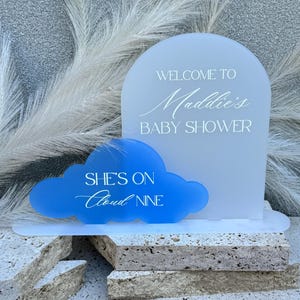 Cloud Welcome Sign | She's on Cloud Nine | Double Sign | Acrylic ...