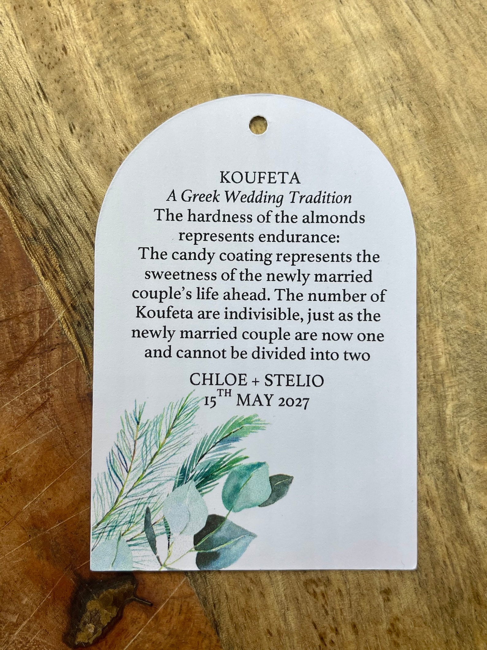 Koufeta A Greek Wedding Tradition Tags Five Sugared Almonds Olive ...