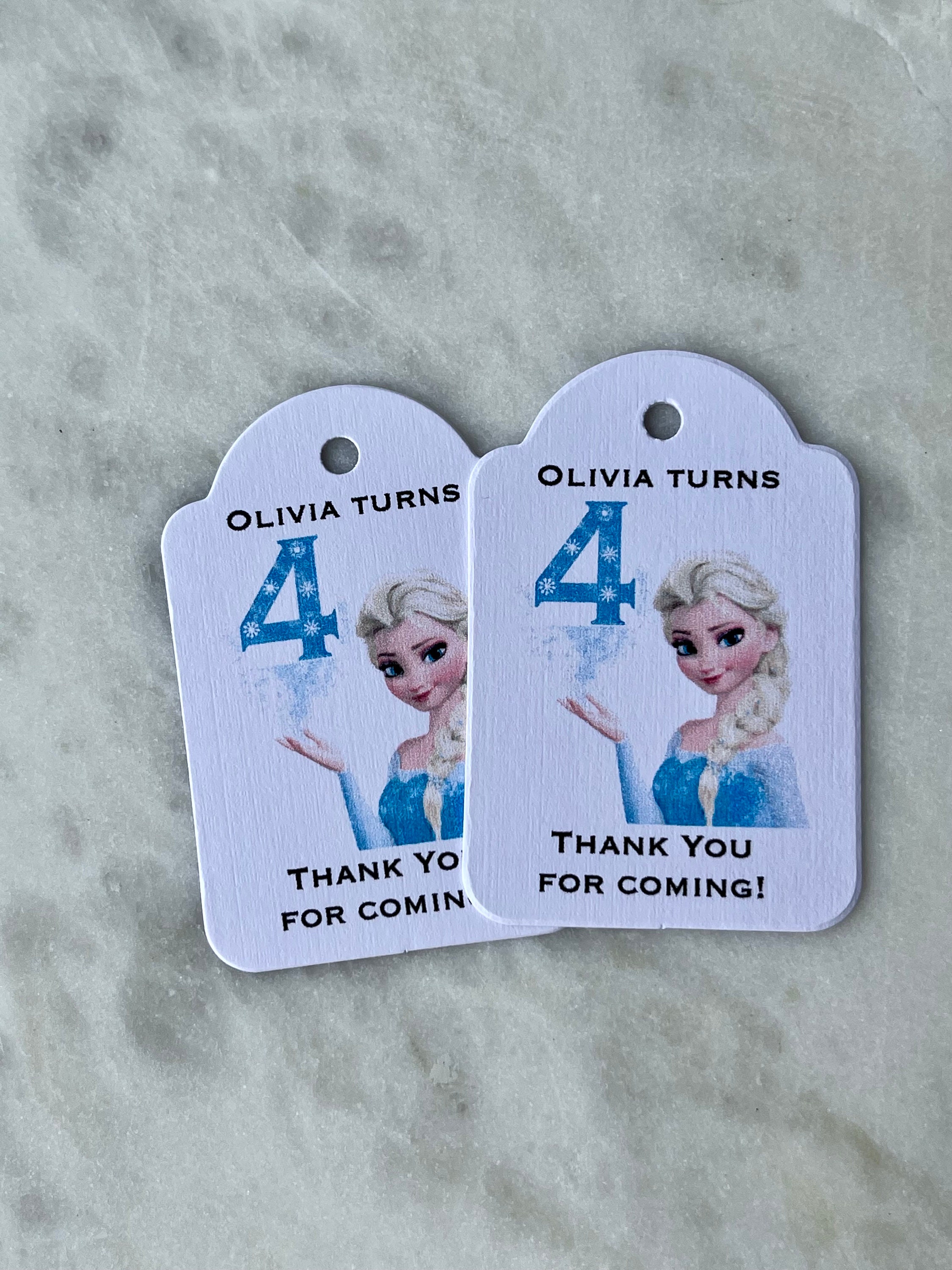 Frozen Elsa Tags Birthday Party Thank You for Coming - Etsy Australia