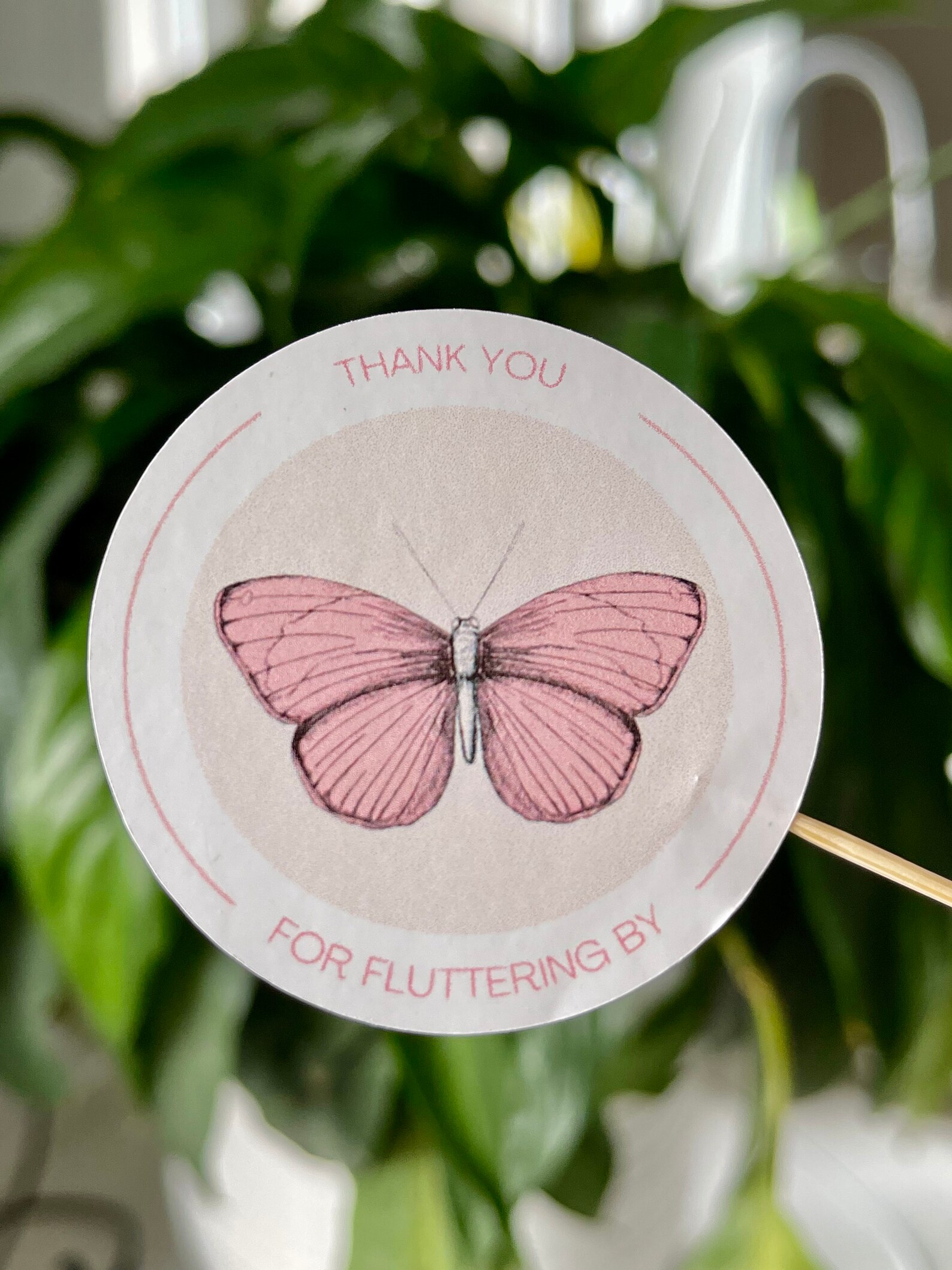 Butterfly Thank You for Fluttering by Stickers Baby Shower - Etsy Australia