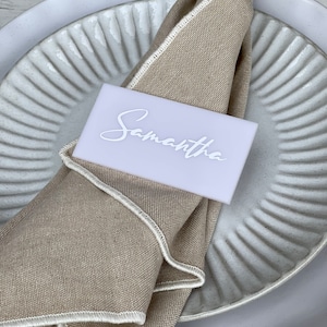 Rectangle Name Cards | Acrylic + Laser | Personalised, Individual ...
