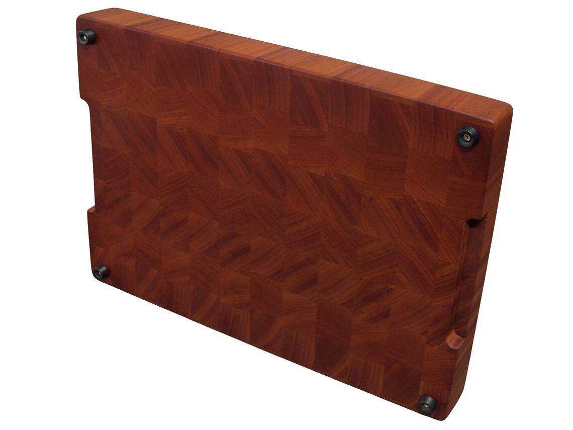 Sapele, Large Cutting Board End Grain With Feet, Butcher Block ...