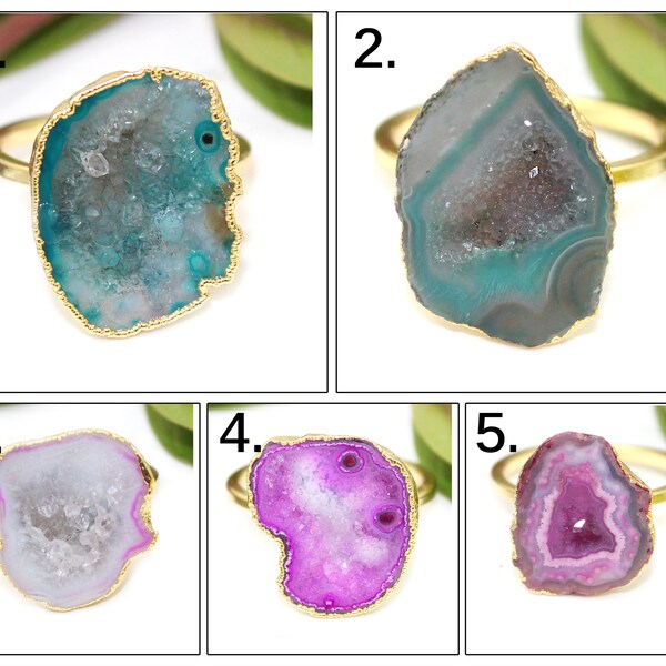 Geode Ring - Etsy