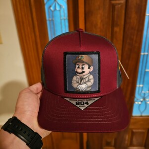 El Del Sombrero Snapback Hat Burgundy Mayiza Chapiza Jgl Mayo Zambada ...