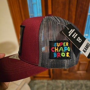 El Del Sombrero Snapback Hat Burgundy Mayiza Chapiza Jgl Mayo Zambada ...