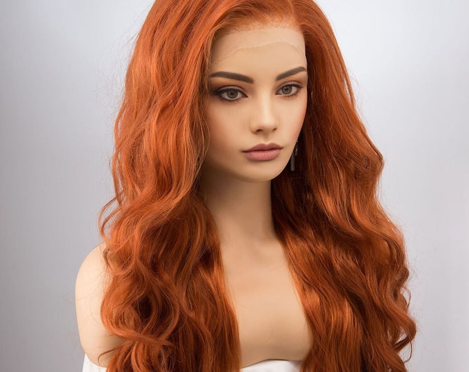 Ginger Red Wig Red Head Wig Orange Wig Lace Front Wig 13" X 6" Large ...