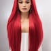 Red Wig Long Red Lace Wig Hollywood Glamour Wig Red Little Mermaid Wig ...