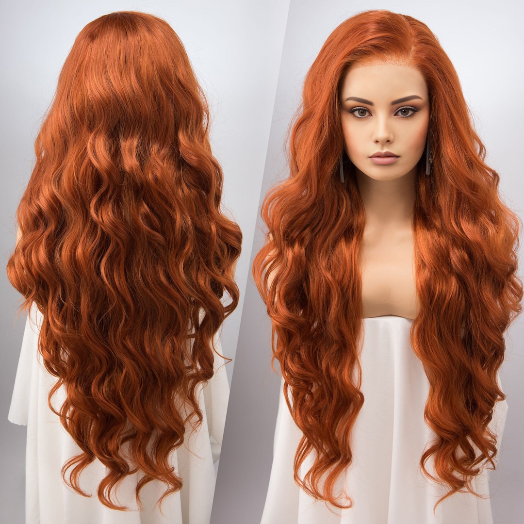 Ginger Red Wig Red Head Wig Orange Wig Lace Front Wig 13 X 6 Large Lace ...