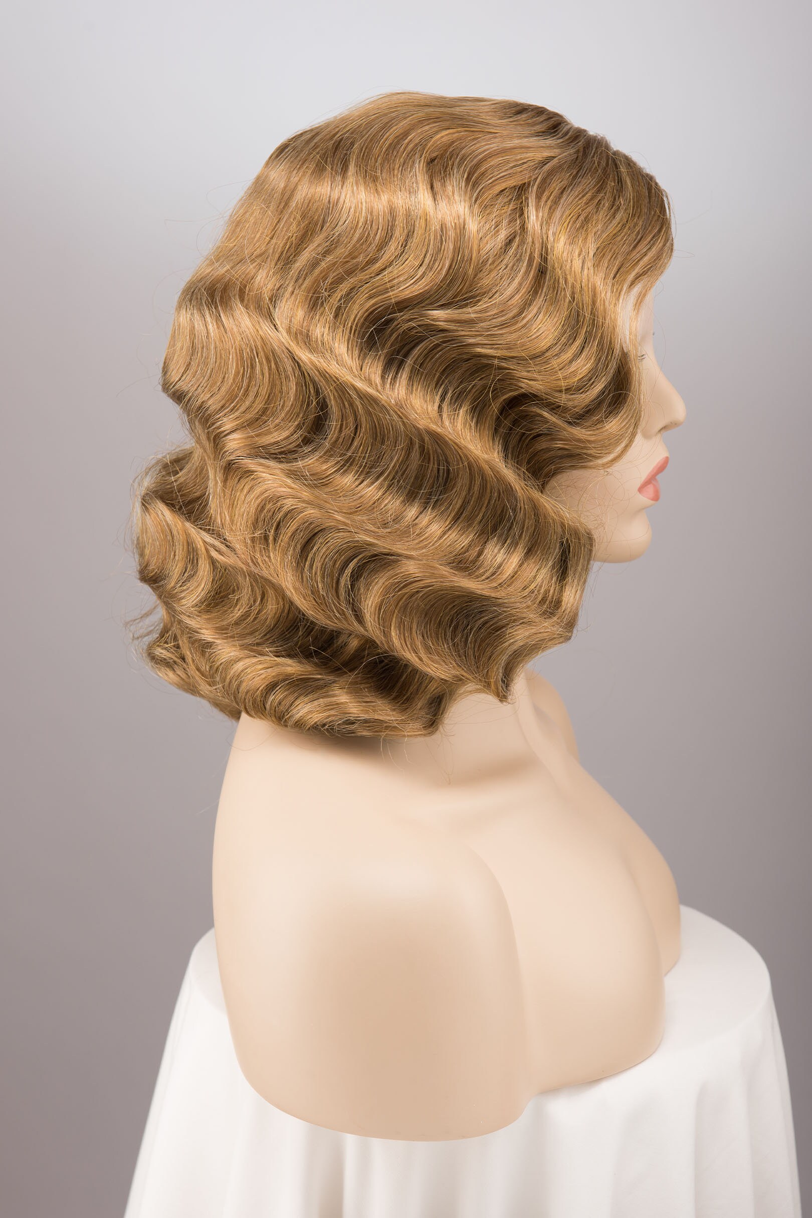 Golden Ash Honey Blonde Finger Wave Great Gatsby Cosplay Wig Ashton - Etsy