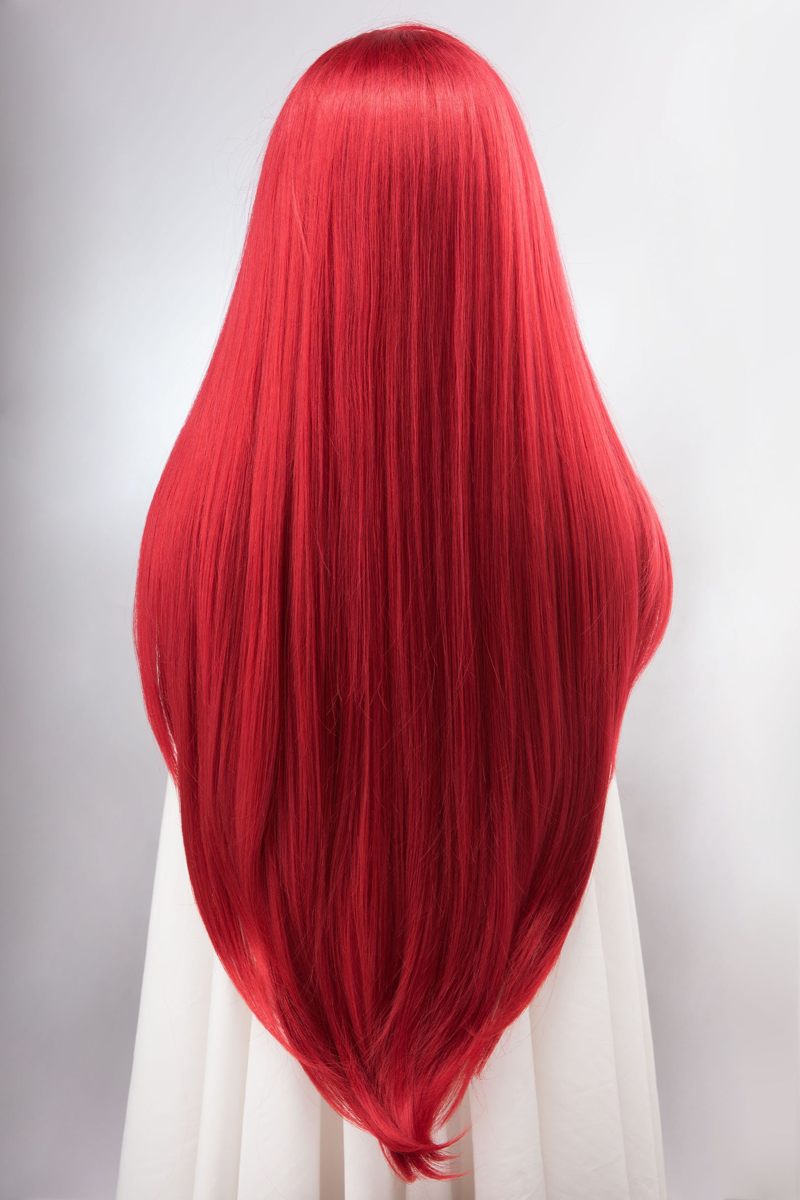 Red Wig Long Red Lace Wig Hollywood Glamour Wig Red Little Mermaid Wig ...