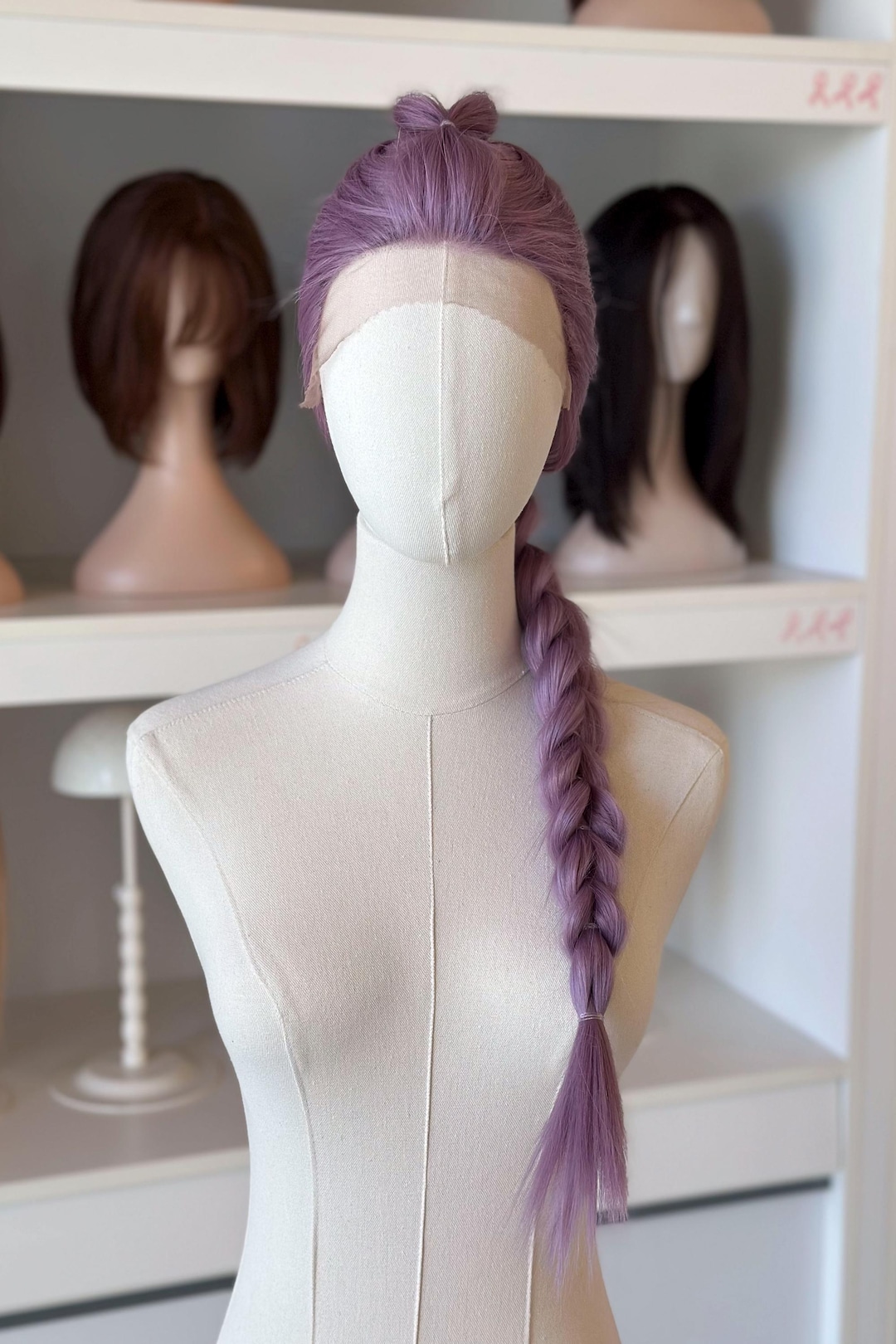 Light Purple Lilac Straight Lace Front Wig for Rumi Cosplay Wig Kpop ...