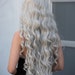 Wavy White Silver Long Wig Lace Front Wig 13" X 4" Large Lace Top Wig ...