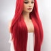 Red Wig Long Red Lace Wig Hollywood Glamour Wig Red Little Mermaid Wig ...