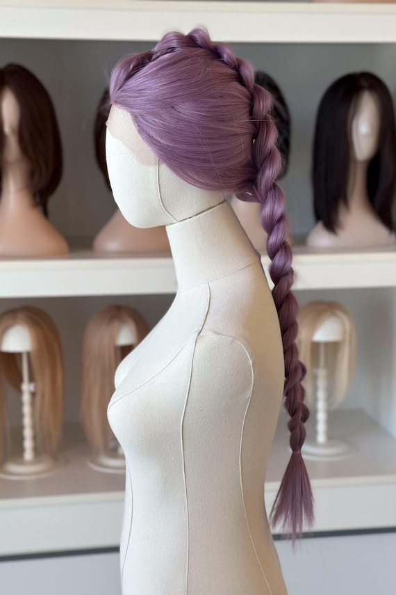 Cabinet Cam Lock Rumi Purple Braided Wig – KPop Demon Hunters Hairpiece ...