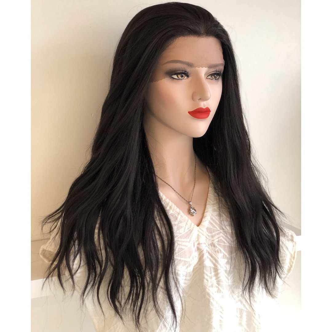 Natural Black Wavy Lace Front Wig Yennefer Cosplay Wig Witcher Hair ...