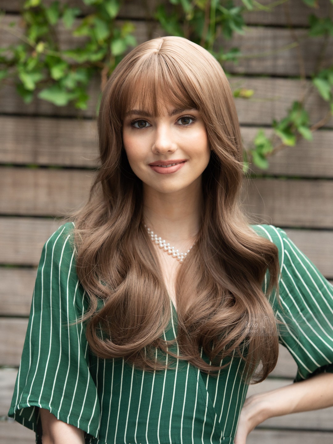 Caramel Brown Wig Pastel Honey Blonde Wavy Wig Brunette Wig Natural ...