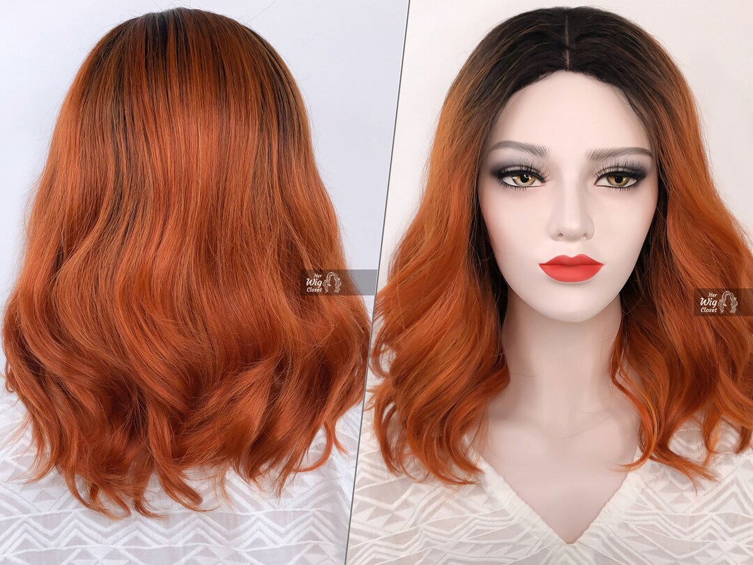 Ombre Ginger Wig Ginger Red Wig Orange Lace Wig Auburn Wig Red - Etsy