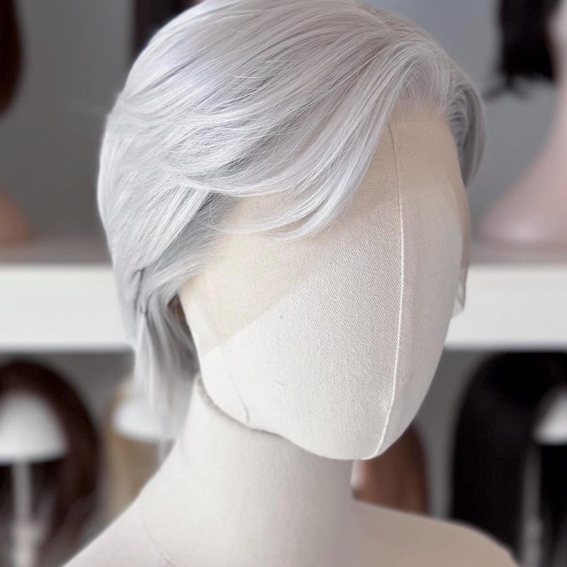 Short Silver Wigs Women - Etsy