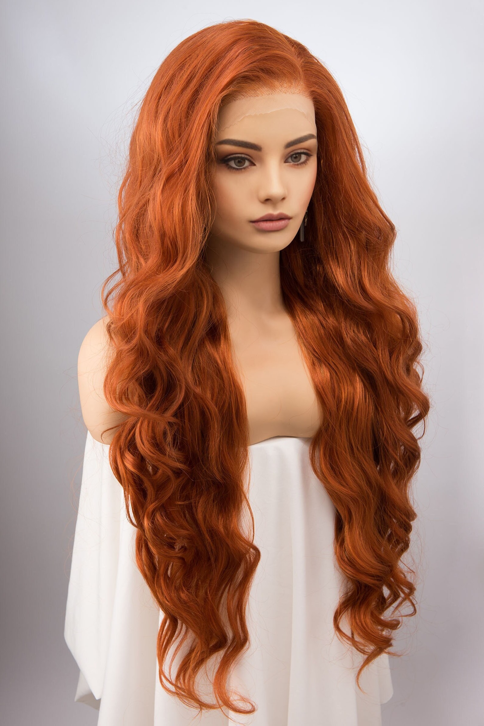 Ginger Red Wig Red Head Wig Orange Wig Lace Front Wig 13 X 6 Large Lace ...