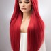 Red Wig Long Red Lace Wig Hollywood Glamour Wig Red Little Mermaid Wig ...