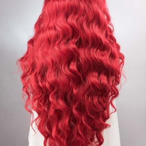 Red Wig Long Lace Front Wig Little Mermaid Wig Aquaman Mera Cosplay Wig ...