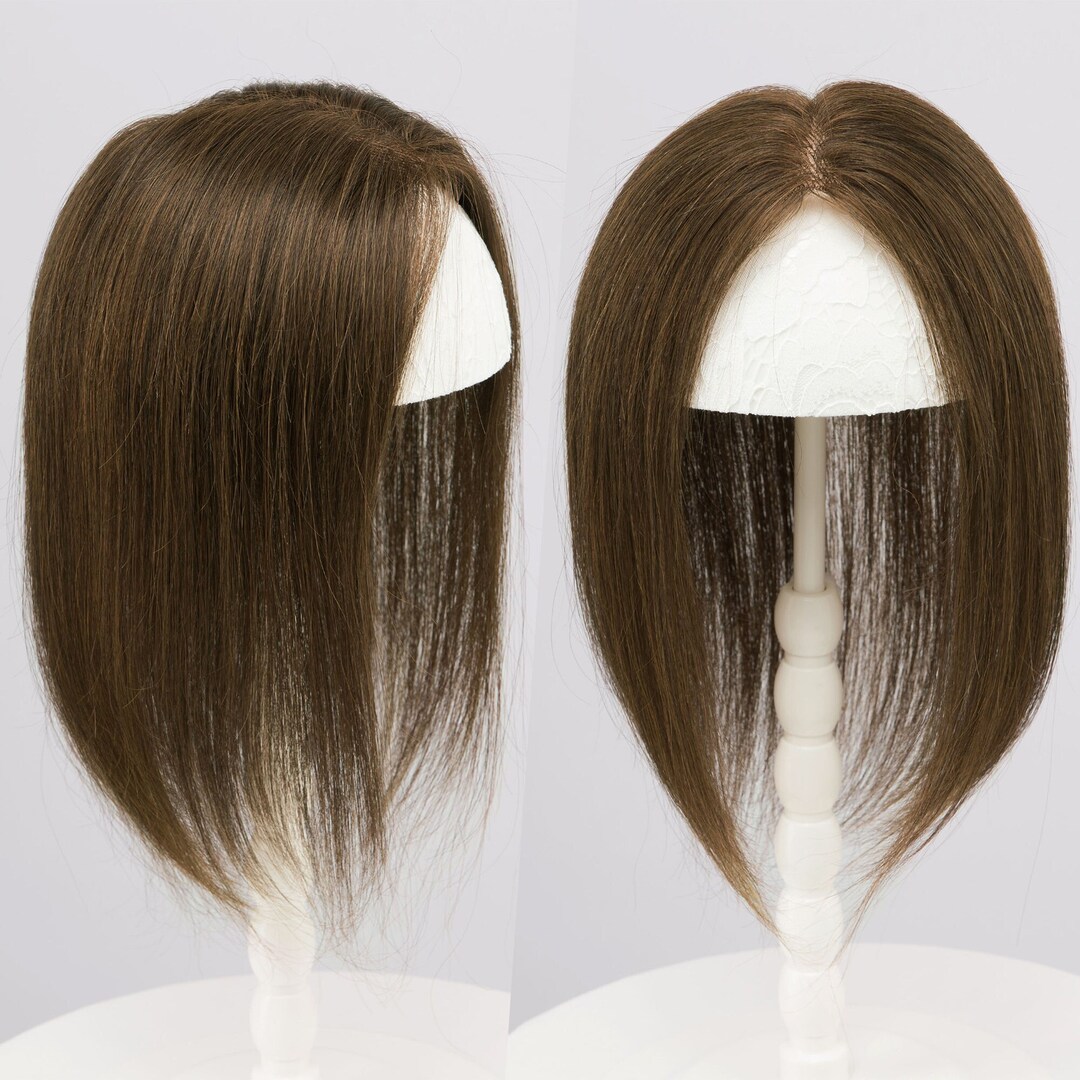 Dark Brown Mono Top European Human Hair Topper 10 Inches - Etsy