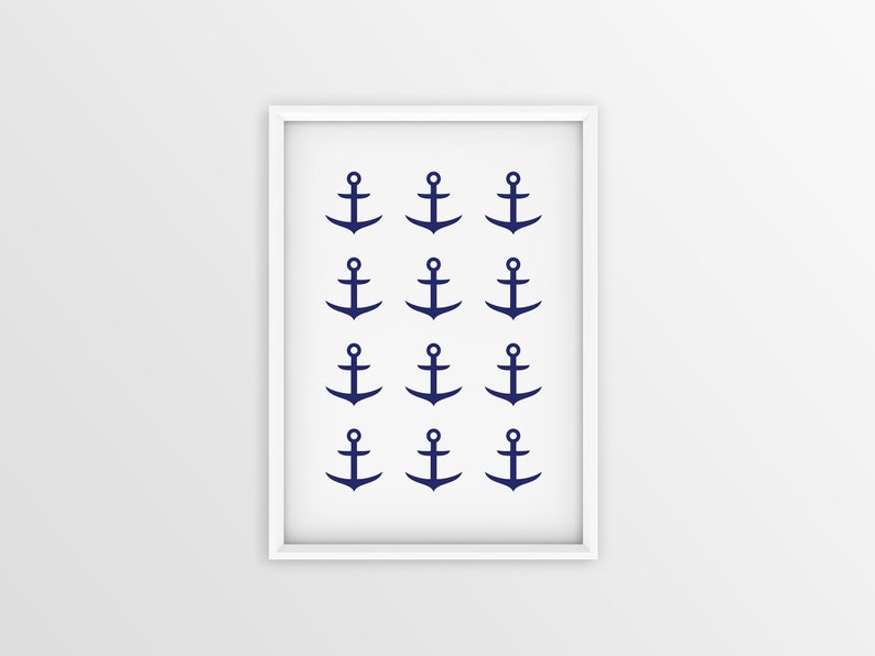 Nautical Printable, Anchor Wall Art, Digital Download, Sailing Gifts - Etsy