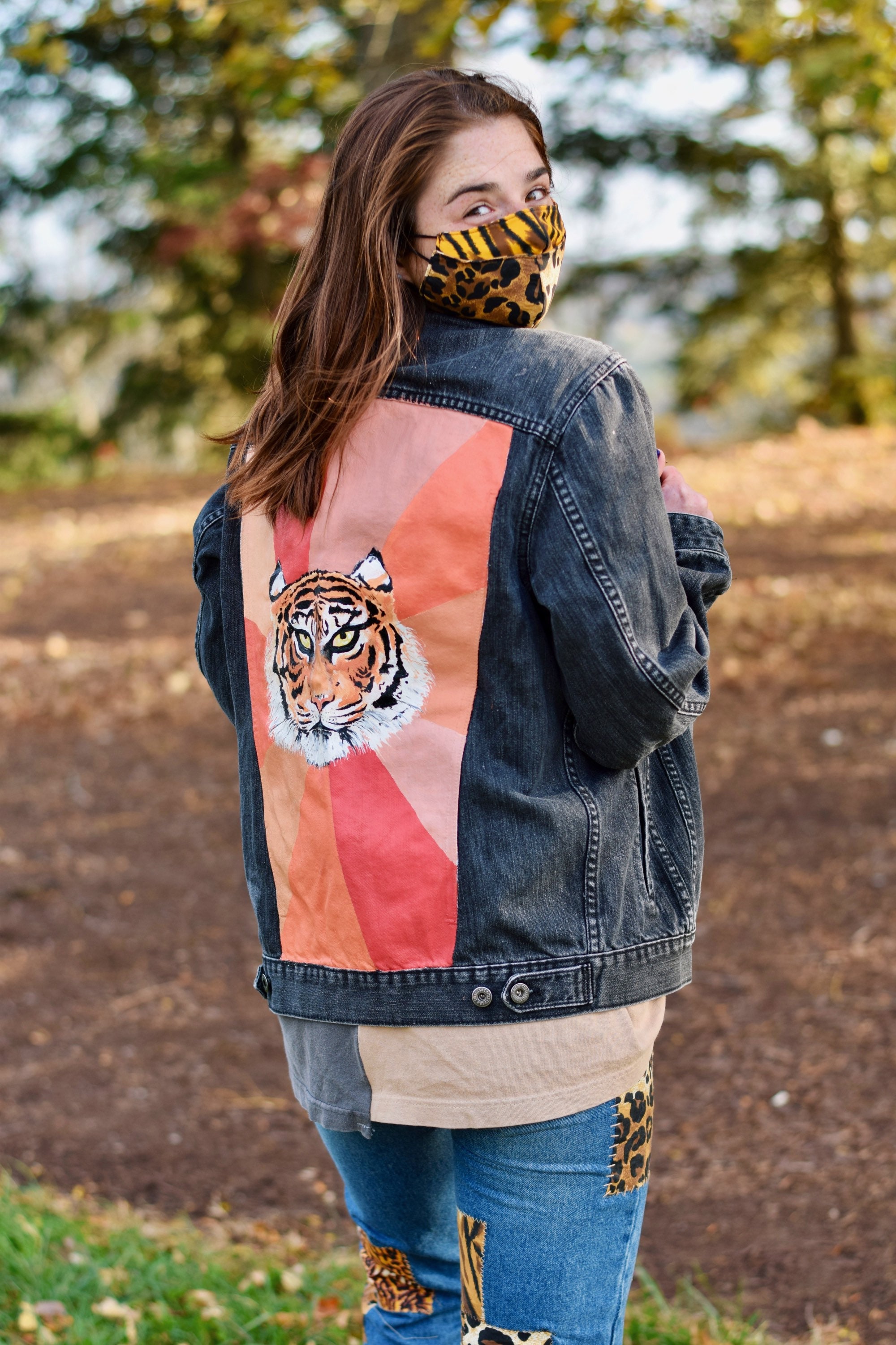 Wildlife Inspired Hand Painted Tiger Levis Jacket | Etsy
