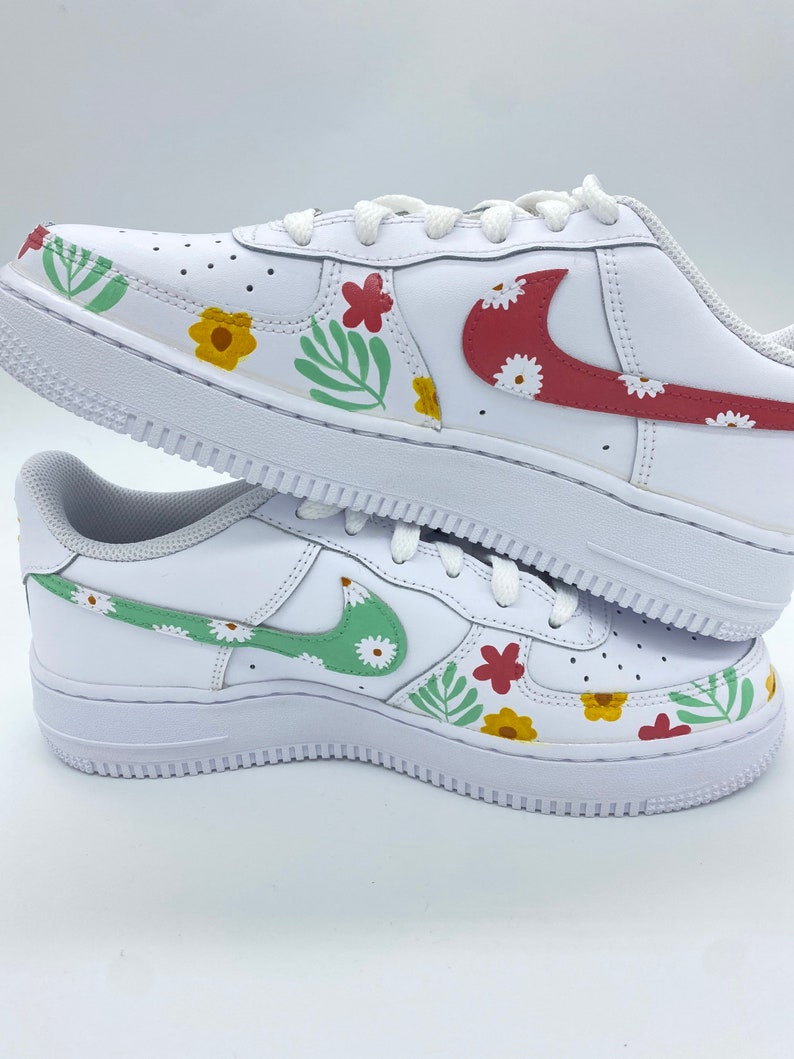 Custom Hand-painted Floral Nike Air Force 1’s - Etsy