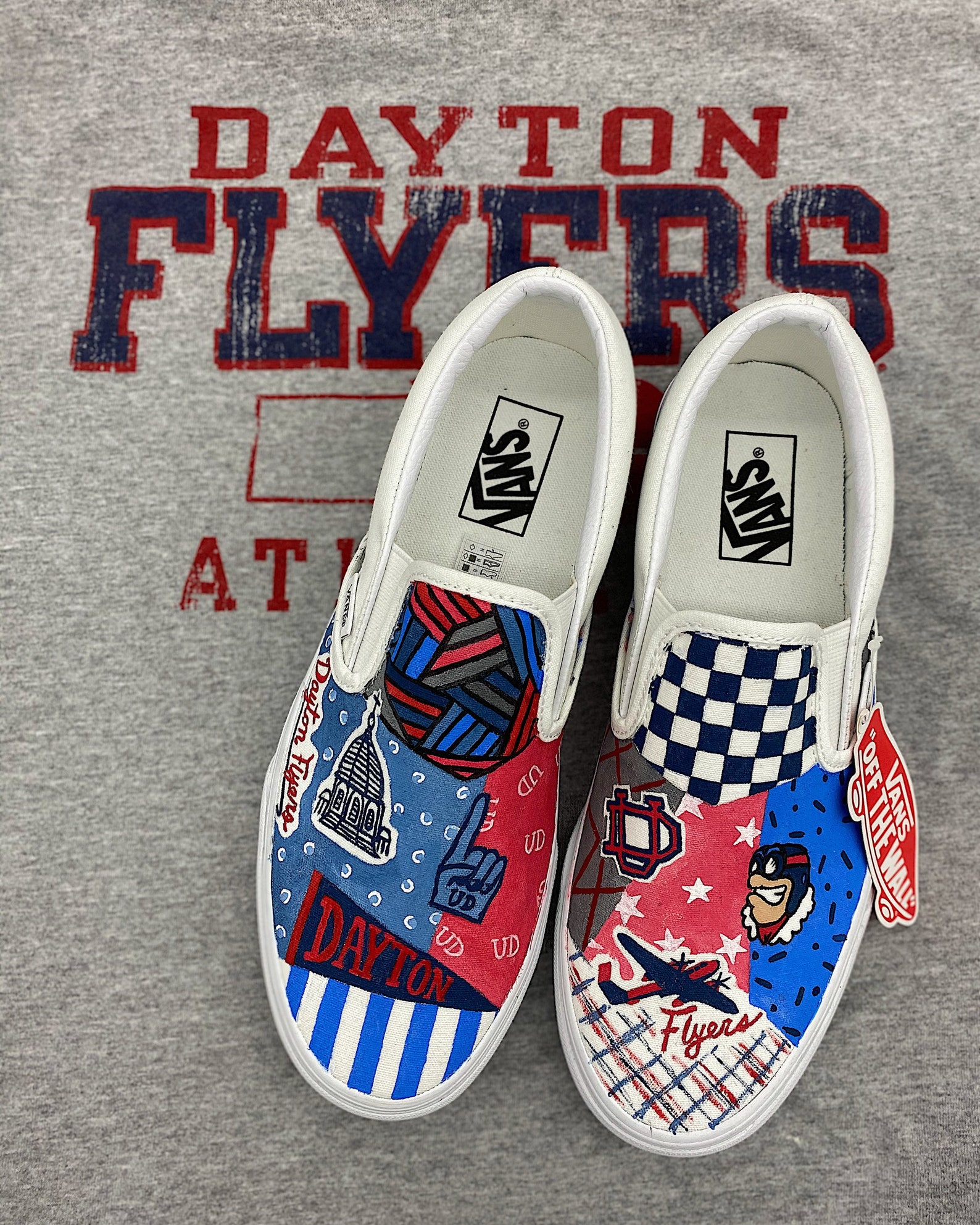 Hand Painted University of Dayton Flyers Vans - Etsy
