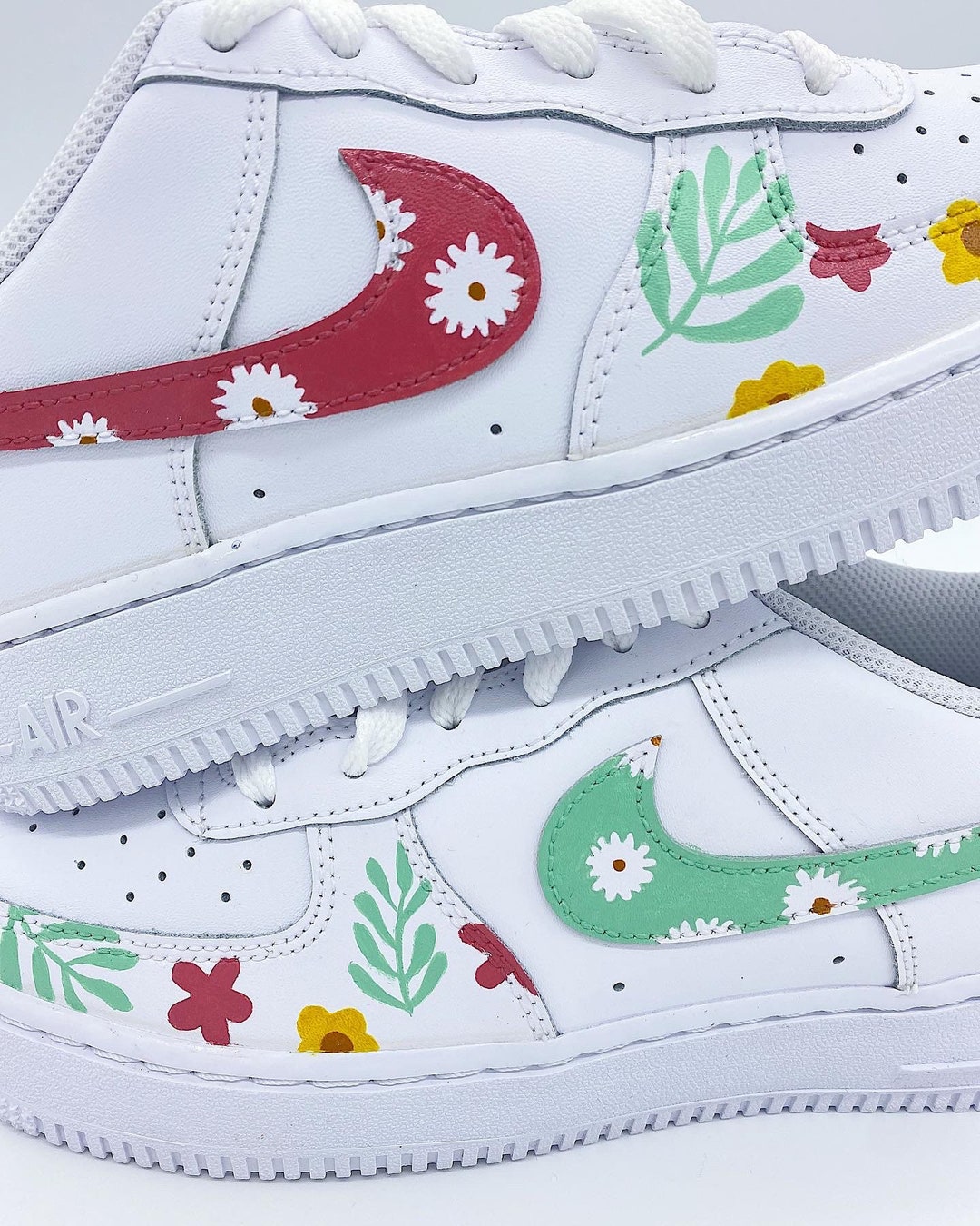 Custom Hand-painted Floral Nike Air Force 1’s - Etsy