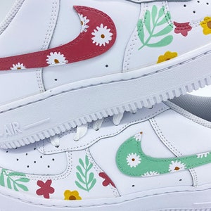 Custom Hand-painted Floral Nike Air Force 1’s - Etsy