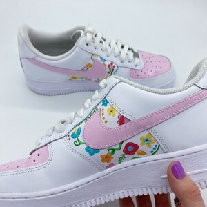 Custom Hand-painted Flower Nike Air Force 1’s - Etsy
