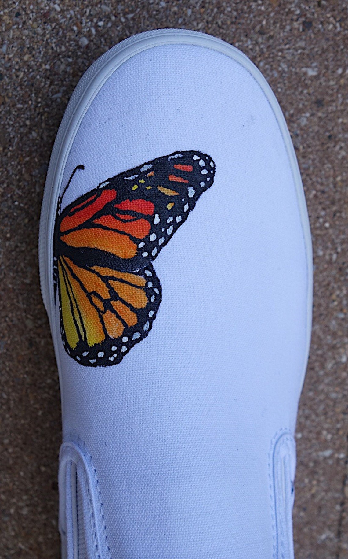 Hand Painted Monarch Butterfly Vans - Etsy