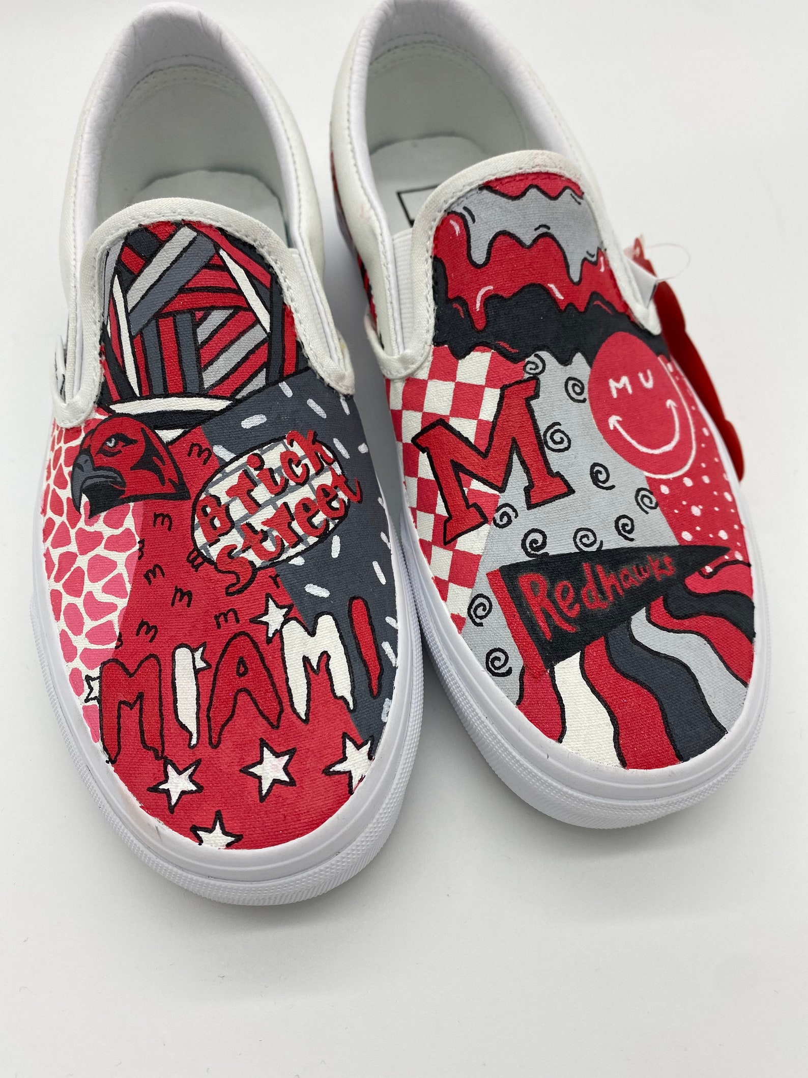 Hand Painted Miami University Vans - Etsy