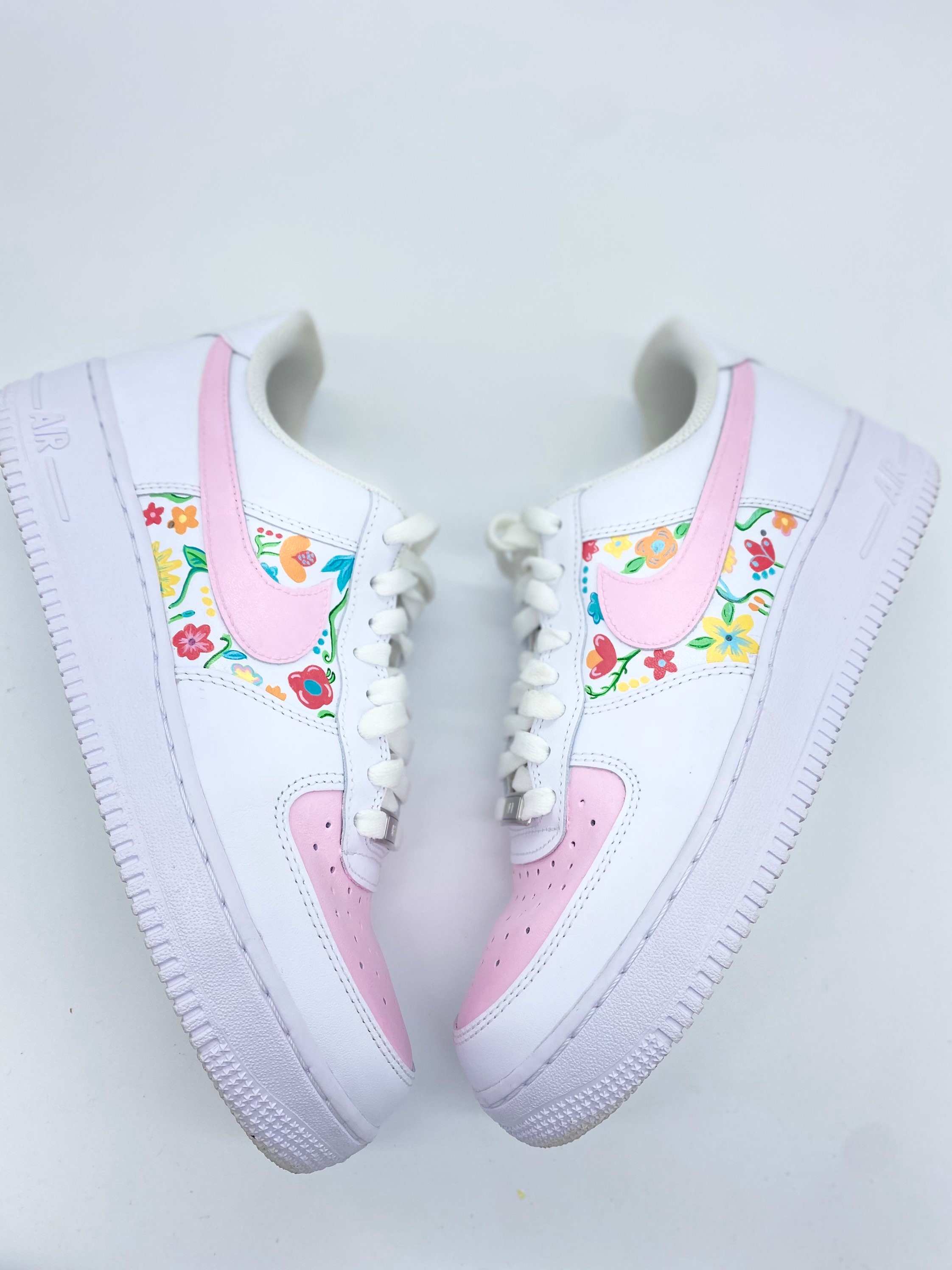 Custom Hand-painted Flower Nike Air Force 1’s - Etsy