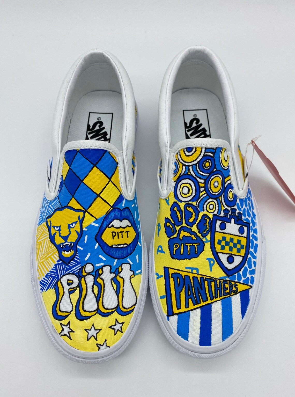 Hand Painted University of Pittsburgh Vans | Etsy