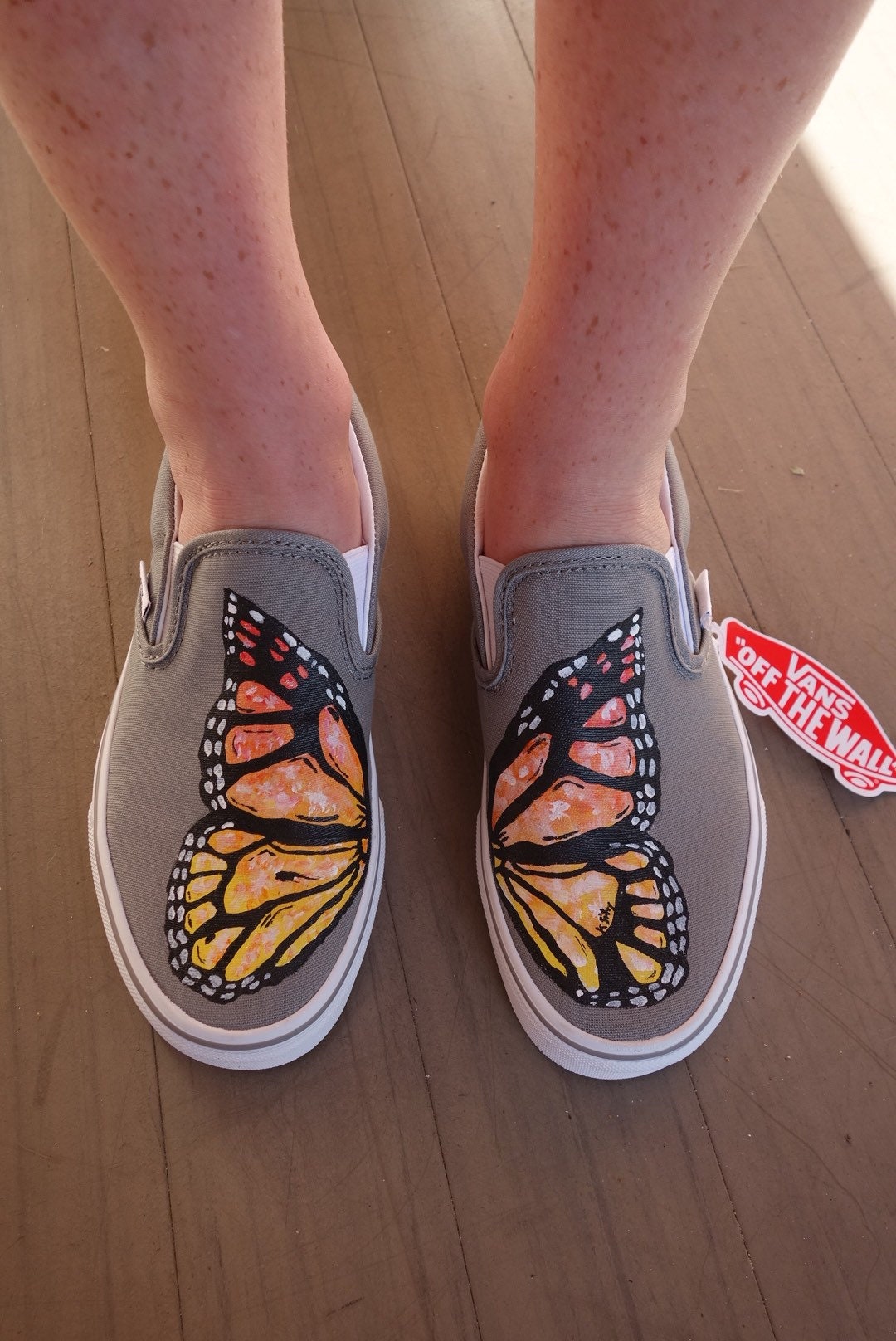 Hand Painted Monarch Butterfly Vans - Etsy