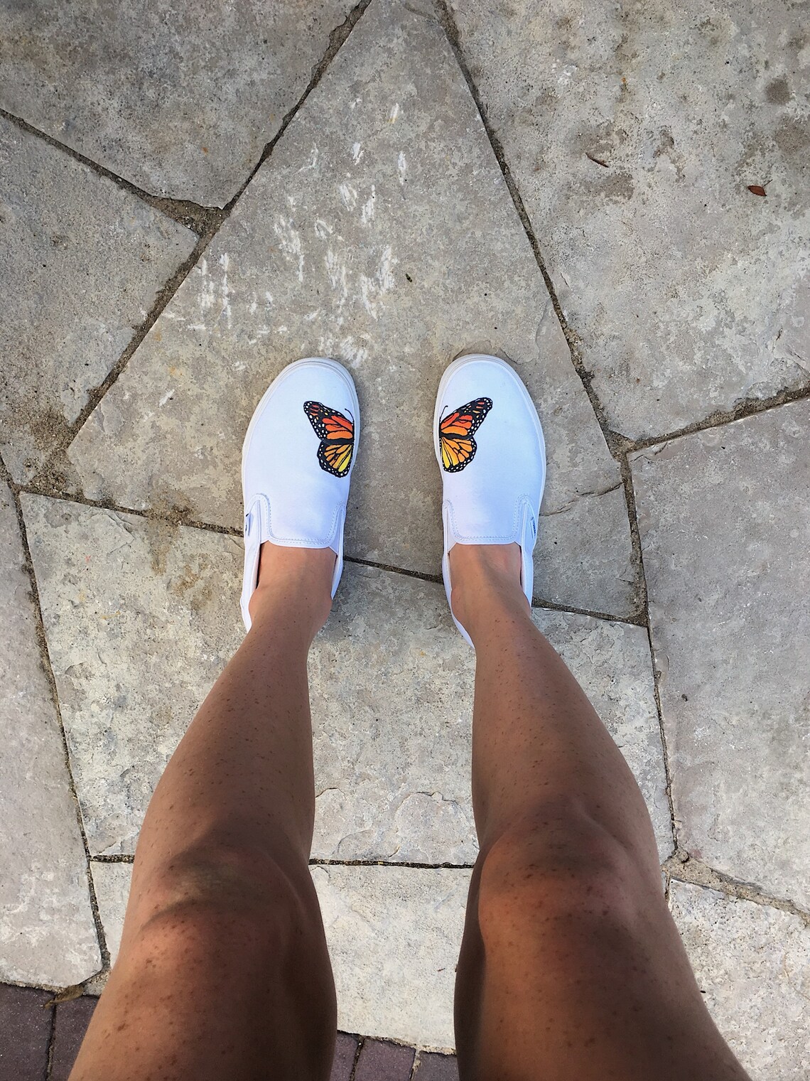 Hand Painted Monarch Butterfly Vans - Etsy