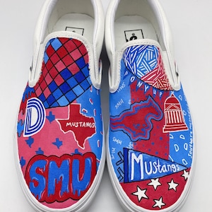 Hand Painted College/university Vans or Converse - Etsy