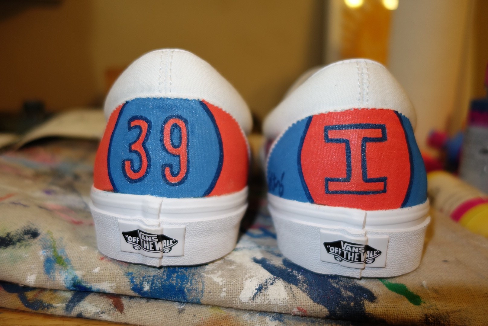 Hand Painted University of Illinois Urban Champaign Vans - Etsy